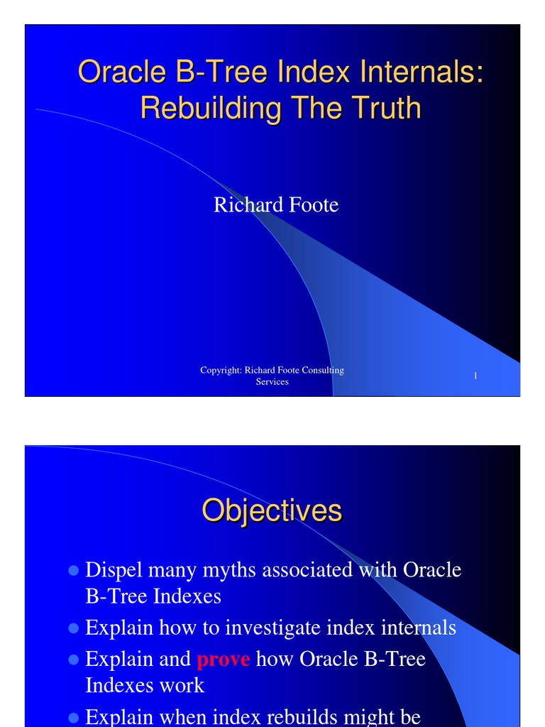 Oracle Index Internals | PDF | Database Index | Computer Data