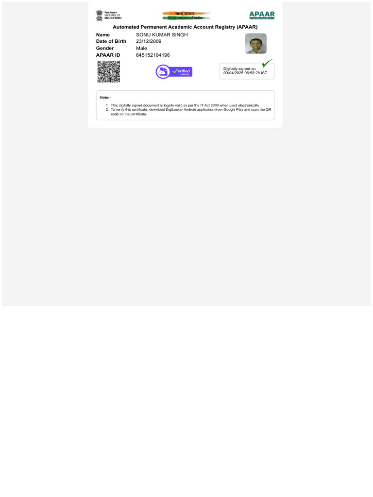 Aapar Card Sonu | PDF