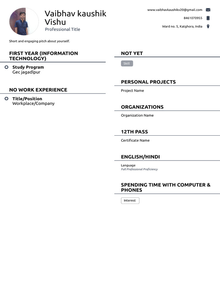 Vaibhav's Resume | PDF