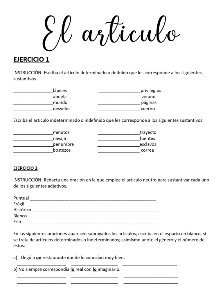 Clase 7 Practica El Articulo | PDF | Semántica | Morfología