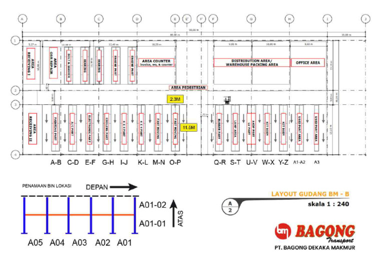 Layout Racking Gudang B (1) - Rev | PDF