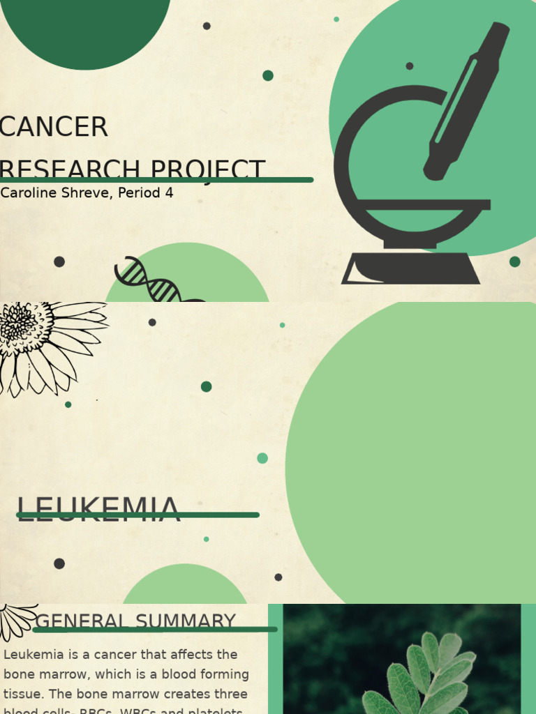 Caroline S. Cancer Research Project | PDF | Leukemia | Cancer