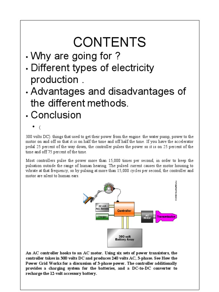 ELECTRICITY PRODUCTION METHODS AND THEIR ADVANTAGES AND DISADVANTAGES ...