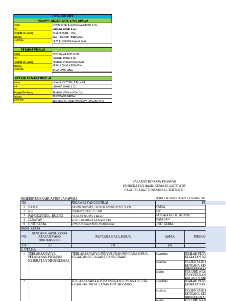 Data SKP 2023 PNS Jayapura | PDF
