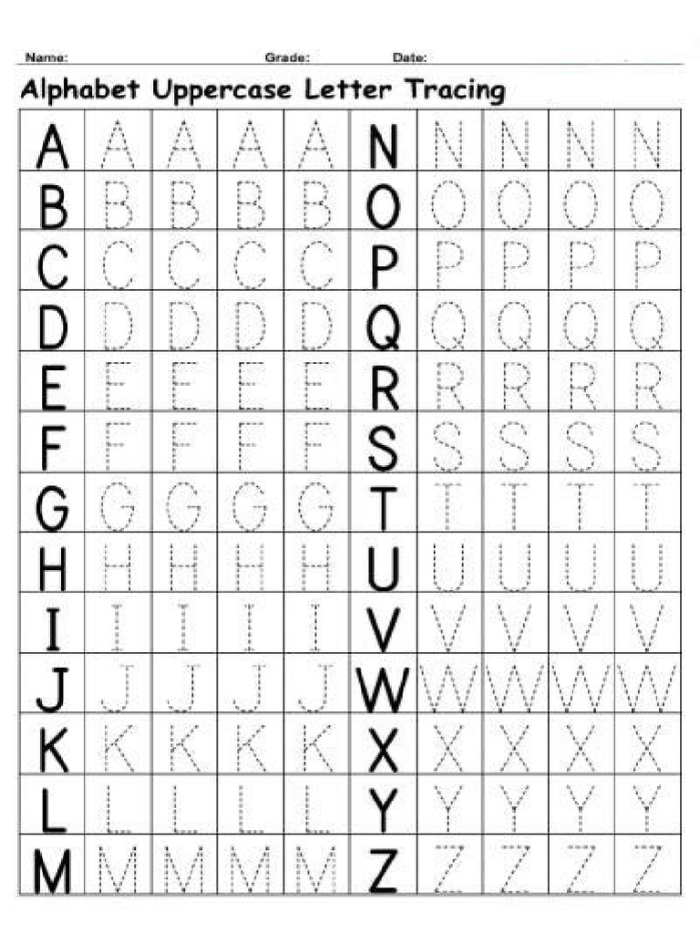 Alphabet Uppercase Letter Tracing | PDF