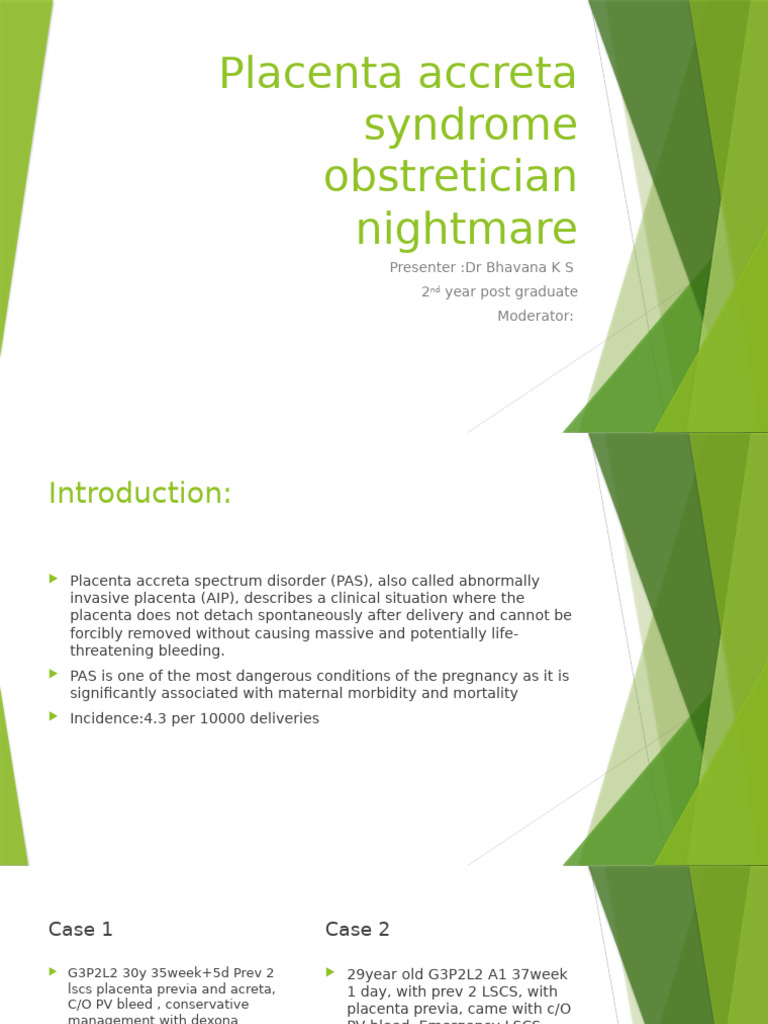 Placenta Accreta Spectrum | PDF | Women's Health | Human Pregnancy