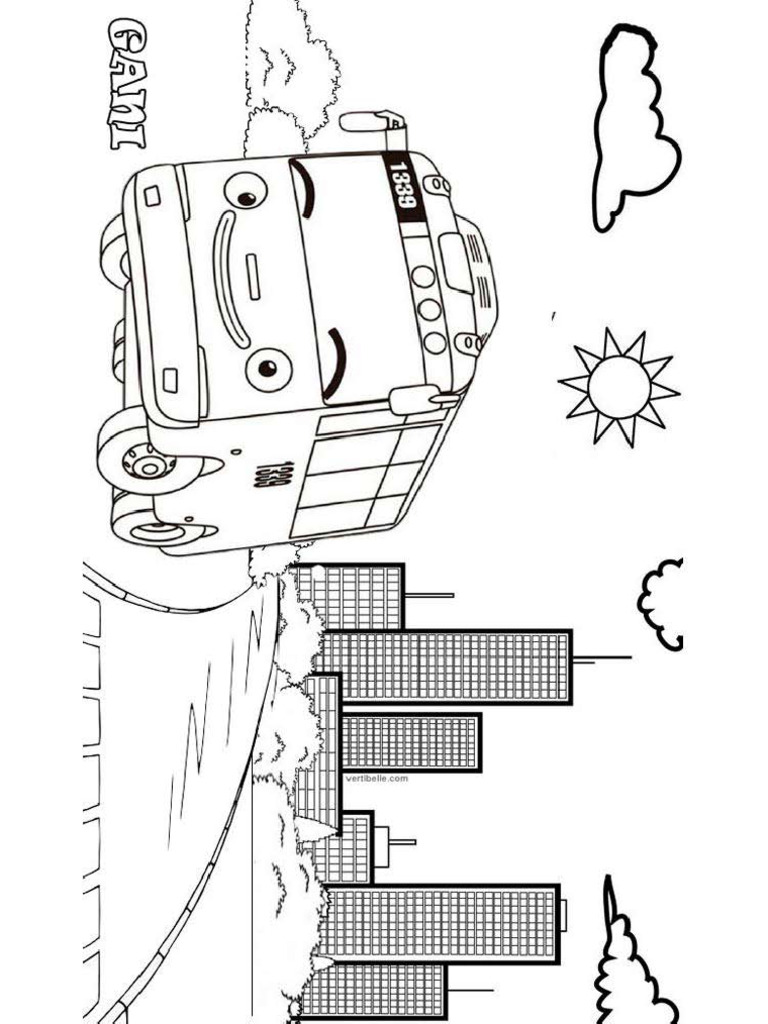 Tayo Colouring Page | PDF