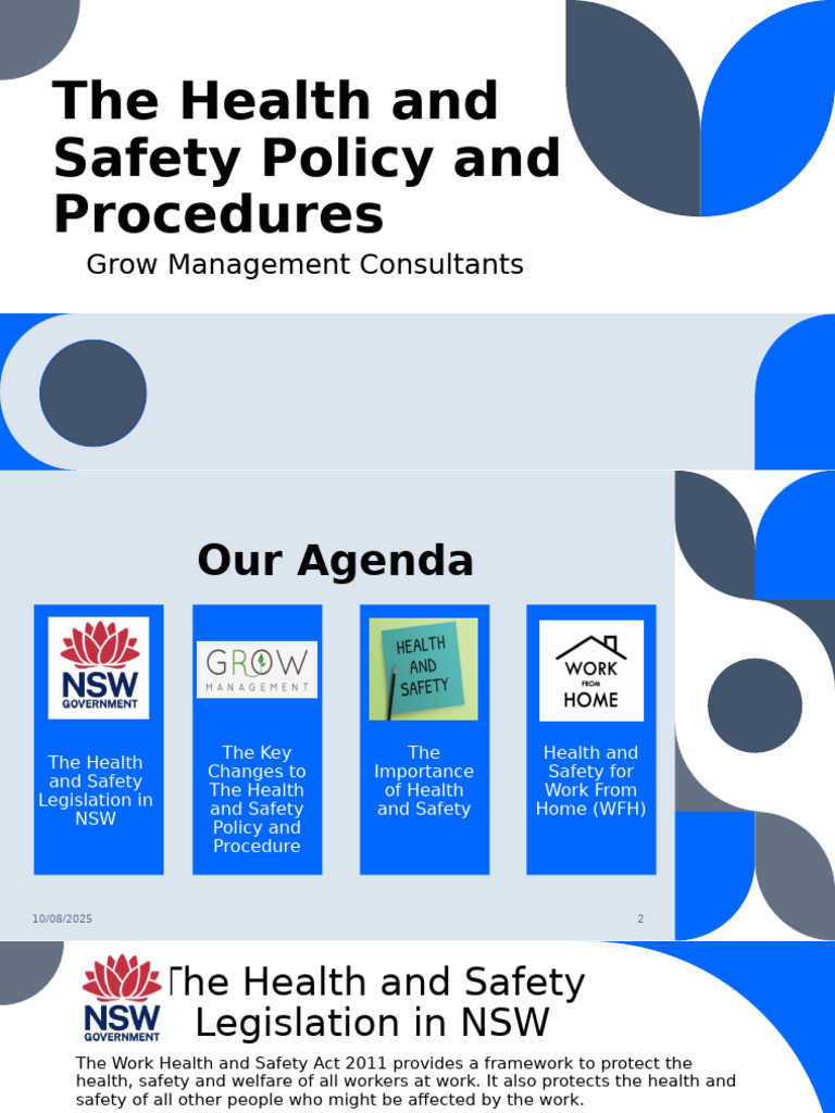 NSW Health and Safety Policy Guide | PDF | Occupational Safety And ...