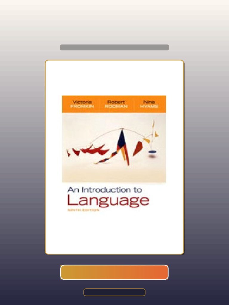 Complete An Introduction To Language 9th Edition Ebook and TestBank ...