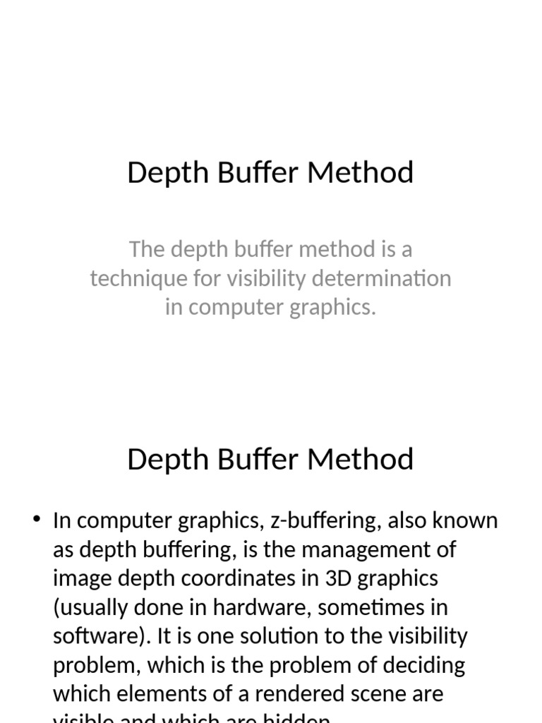 Depth Buffer Method Complete | PDF
