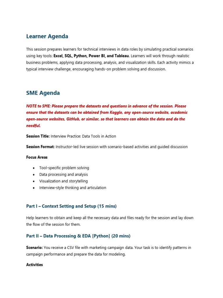 Data Interview Prep: Tools & Techniques | PDF | Data Analysis | Data