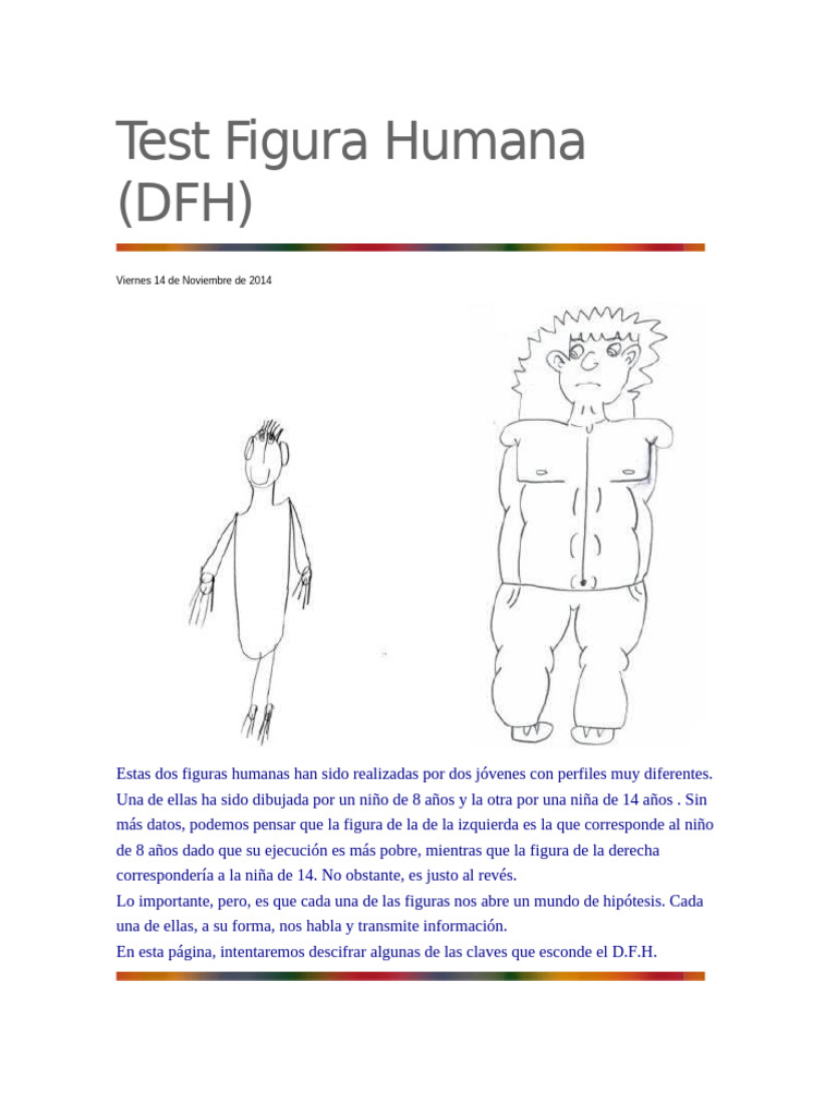 Claves del Test de Figura Humana | PDF | Las emociones | Cociente de ...
