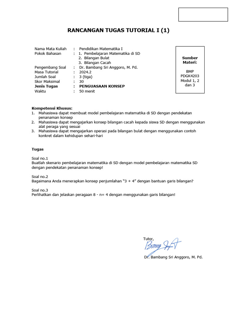 Rancangan Tugas Tutorial 1 | PDF