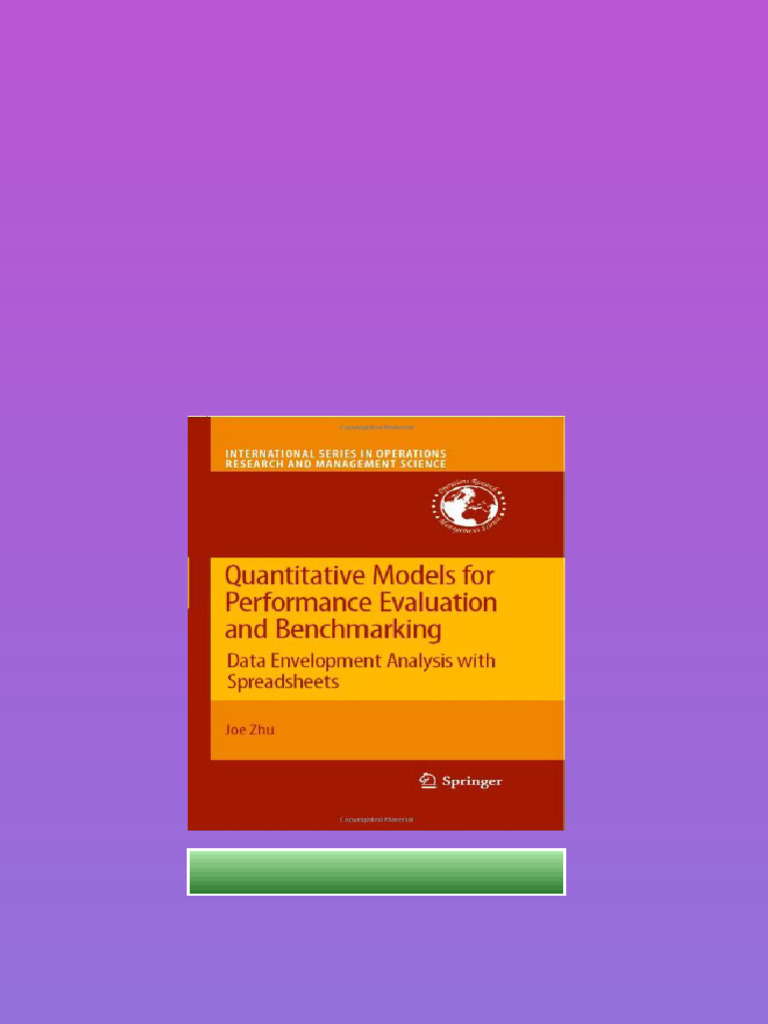 Quantitative Models For Performance Evaluation And Benchmarking Data ...