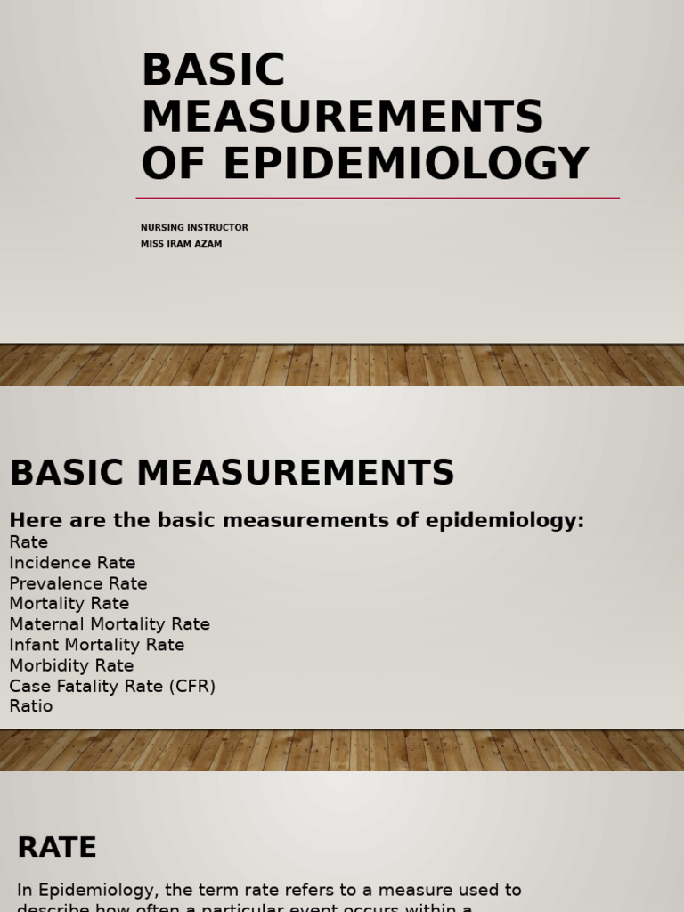 Basic Measurements of Epidemiology | PDF | Mortality Rate | Prevalence