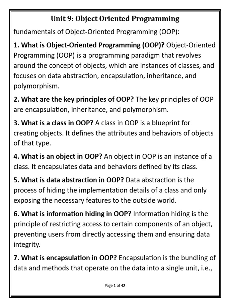 Object Oriented Programming June 24 | PDF | Inheritance (Object Oriented Programming) | Method ...