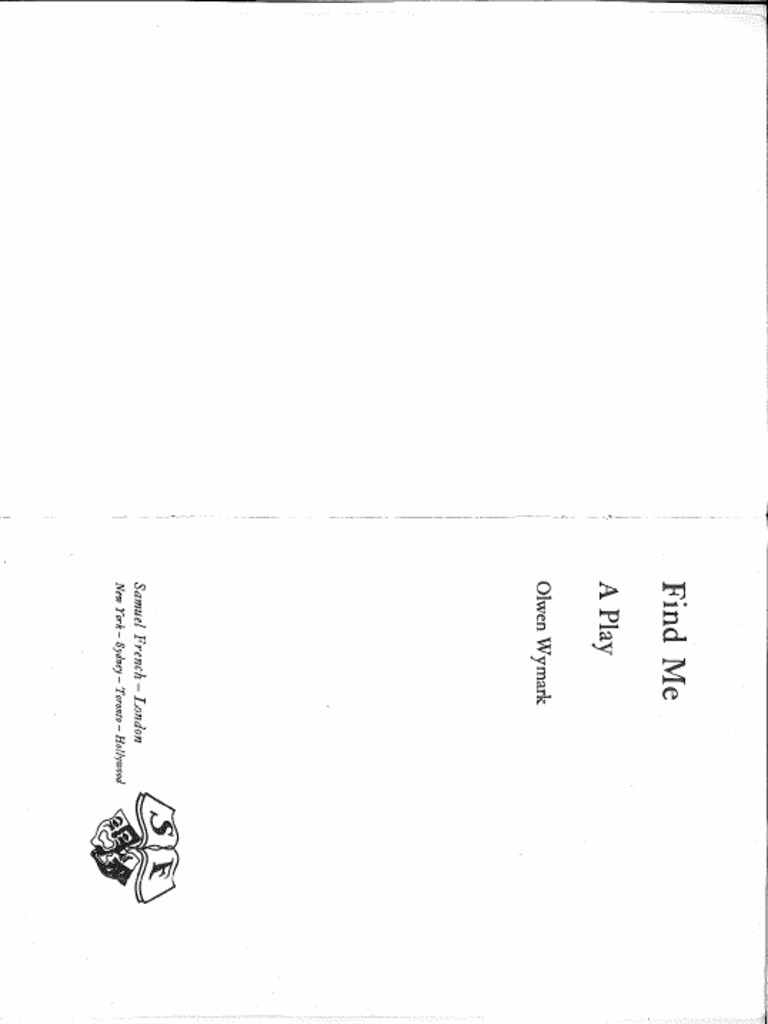 Find Me (A Play) Olwen Wymark | PDF