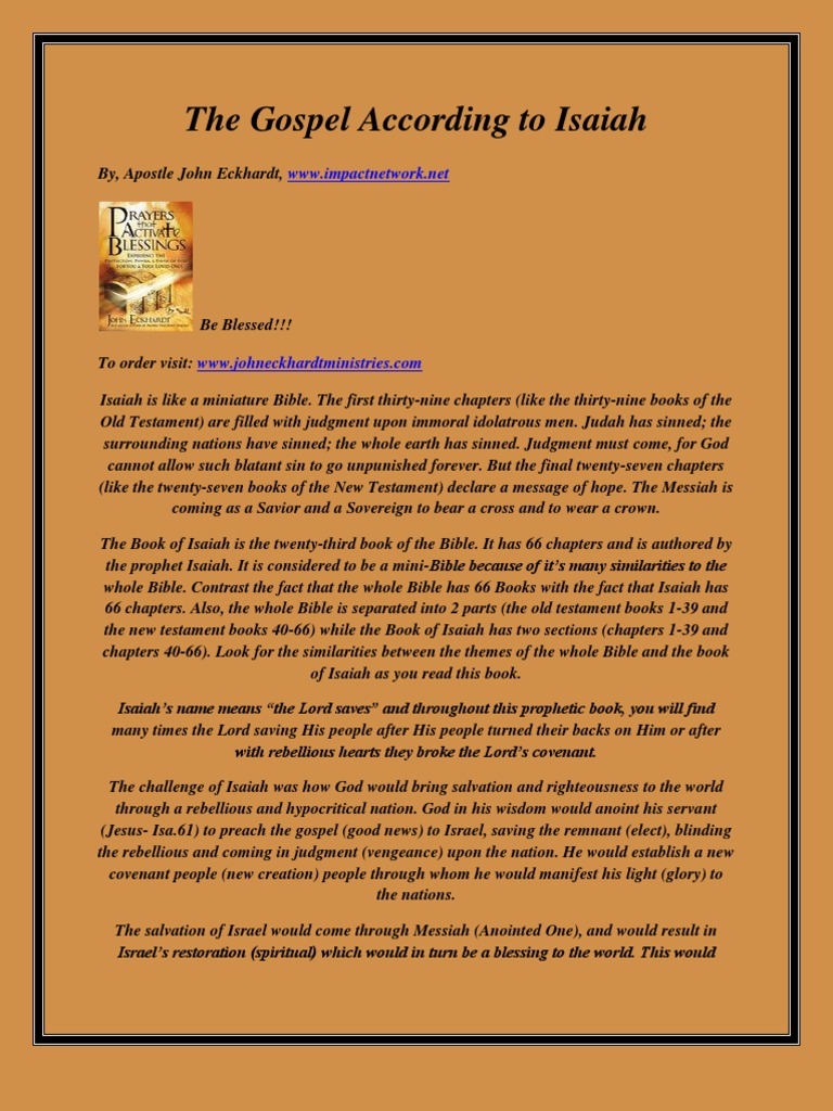 The Gospel of Isaiah Explained | PDF | The Gospel | Isaiah