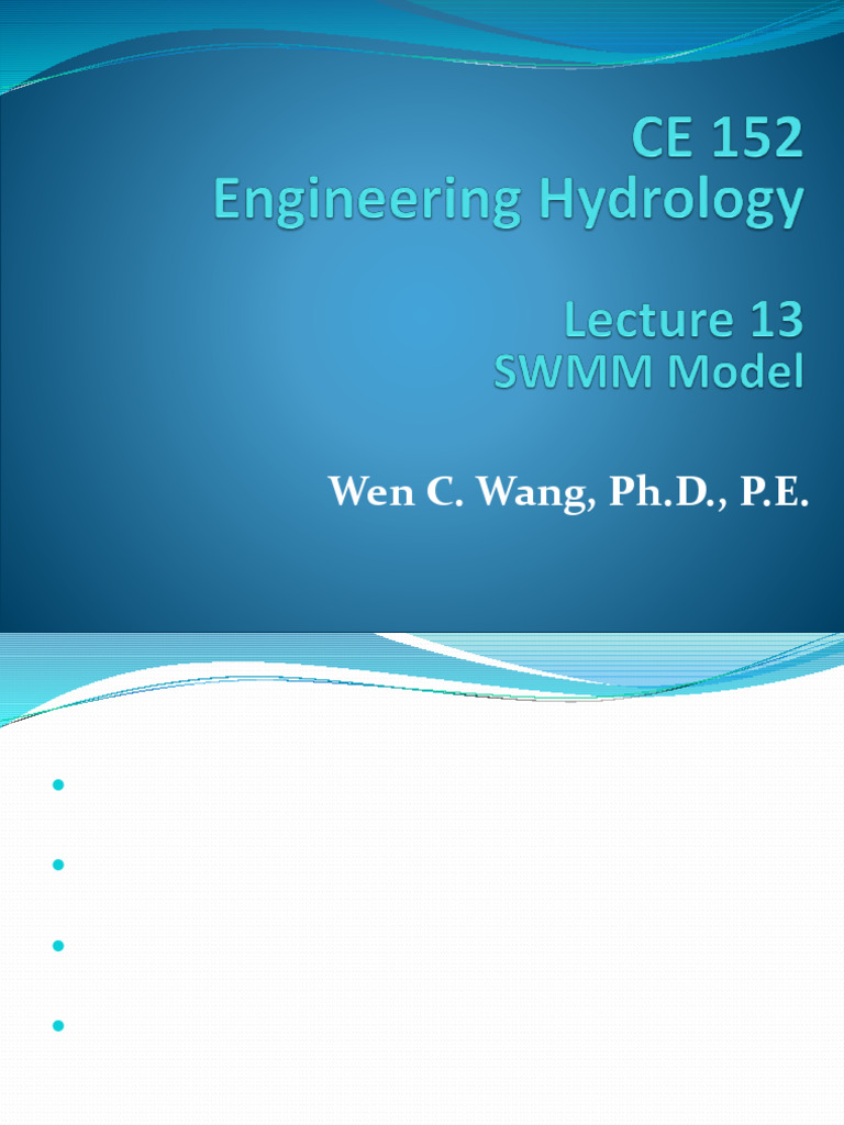 Overview of SWMM Compartments and Models | PDF | Earth Sciences | Hydrology