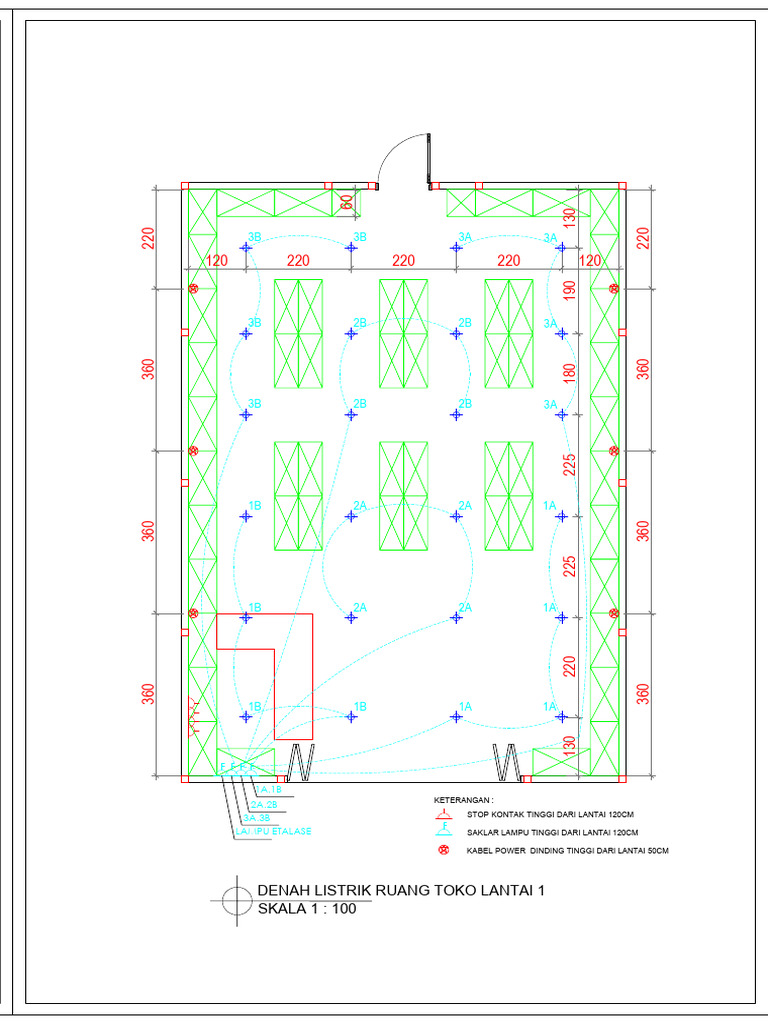 Denah Listrik Ruang Toko | PDF