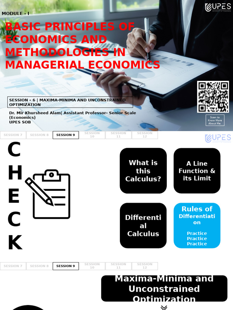 S06 Minima and Maxima Unconstrained Optimization | PDF | Derivative | Mathematical Optimization