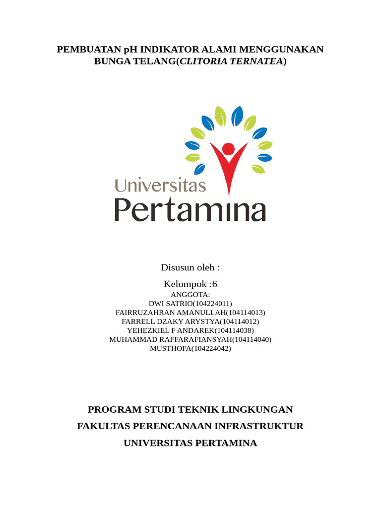 Indikator pH Alami dari Bunga Telang | PDF