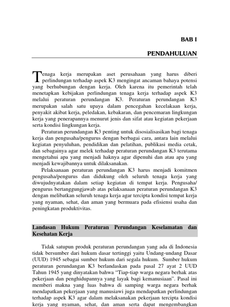 Hak Dan Atau Kewajiban Tenaga Kerja - Peraturan Perundangan K3 - Normal - Bab 1 | PDF | Ilmu ...