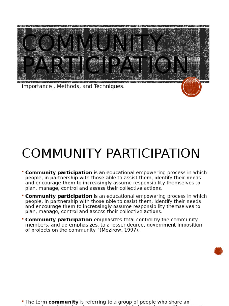 Community Participation Simple But Deep Slides | PDF | Brainstorming ...