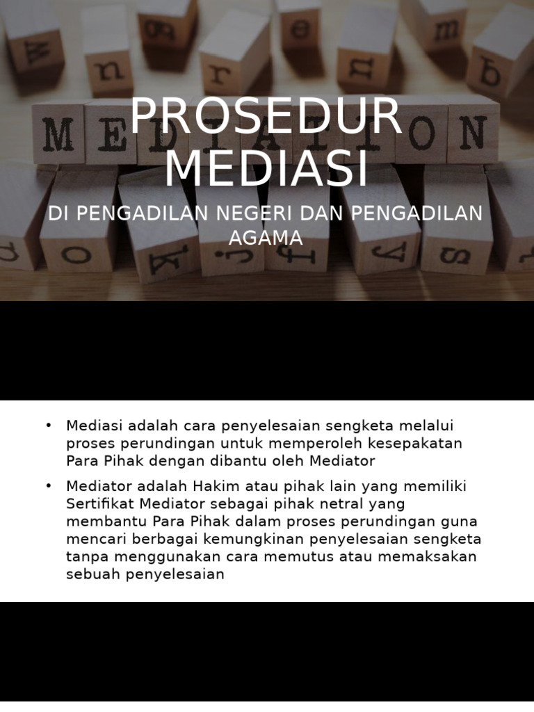 5. PROSEDUR MEDIASI | PDF