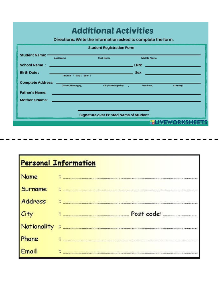 Filling Out Forms-Pa Activity | PDF
