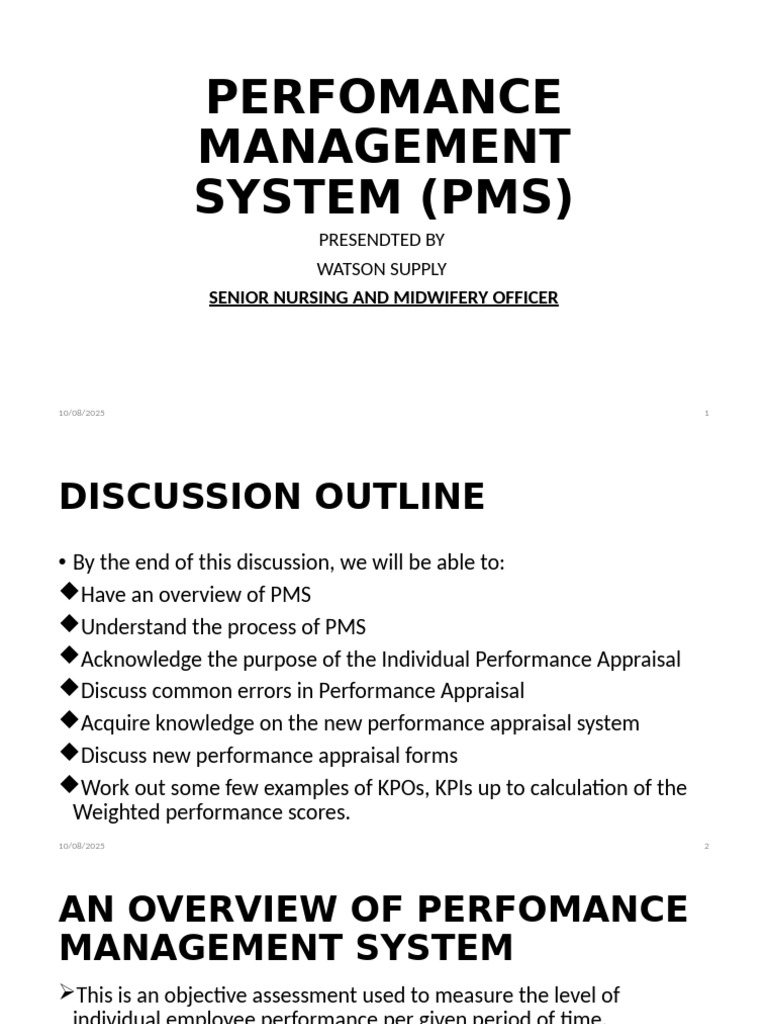 Perfomance Management System (PMS) 2 | PDF | Performance Appraisal ...