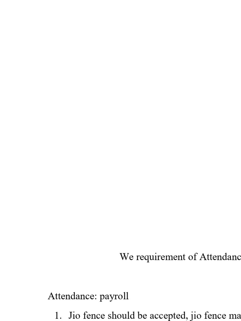 Attendance and Payroll Requirements Guide | PDF