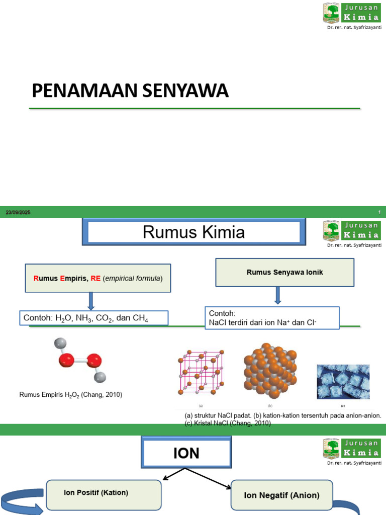 Penamaan Senyawa dan Ion Kimia | PDF