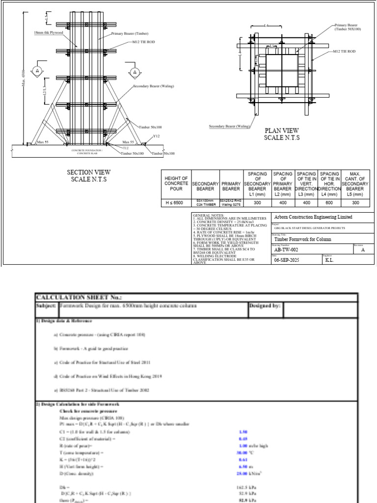 Timber Formwork Design Specifications | PDF | Structural Engineering ...
