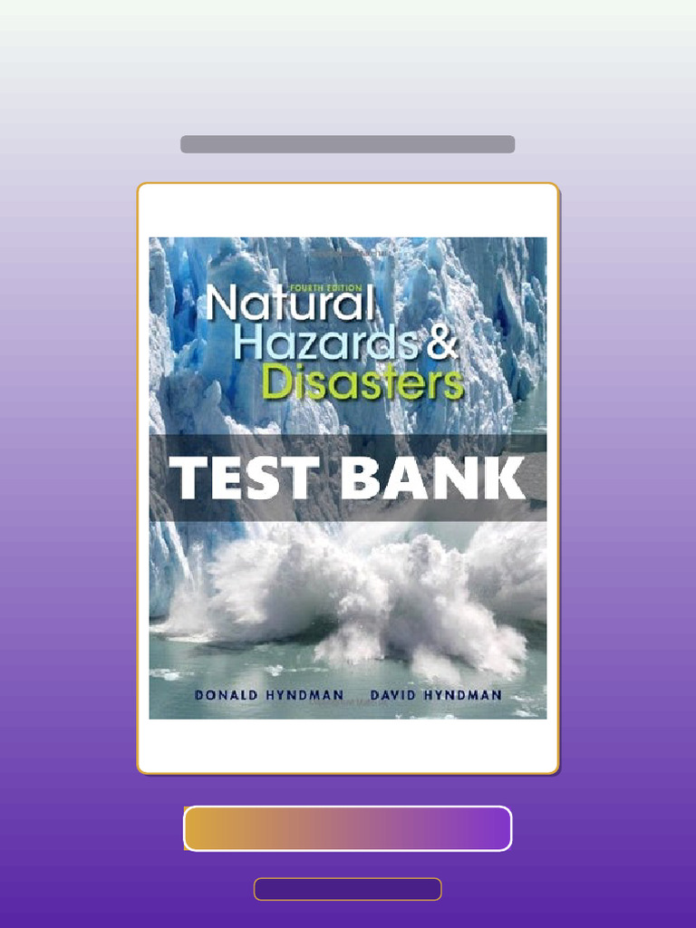 Complete Natural Hazards and Disasters 4th Edition Hyndman eBook and ...