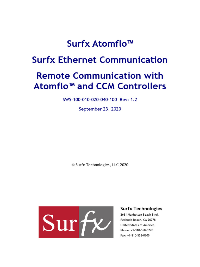 Surfx Ethernet Communication Guide | PDF | Computer Engineering ...