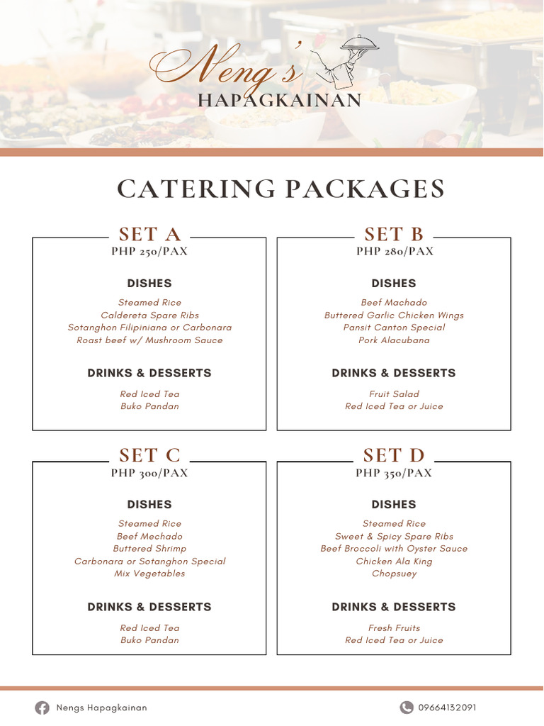 Catering Packages - Catering Packages | PDF