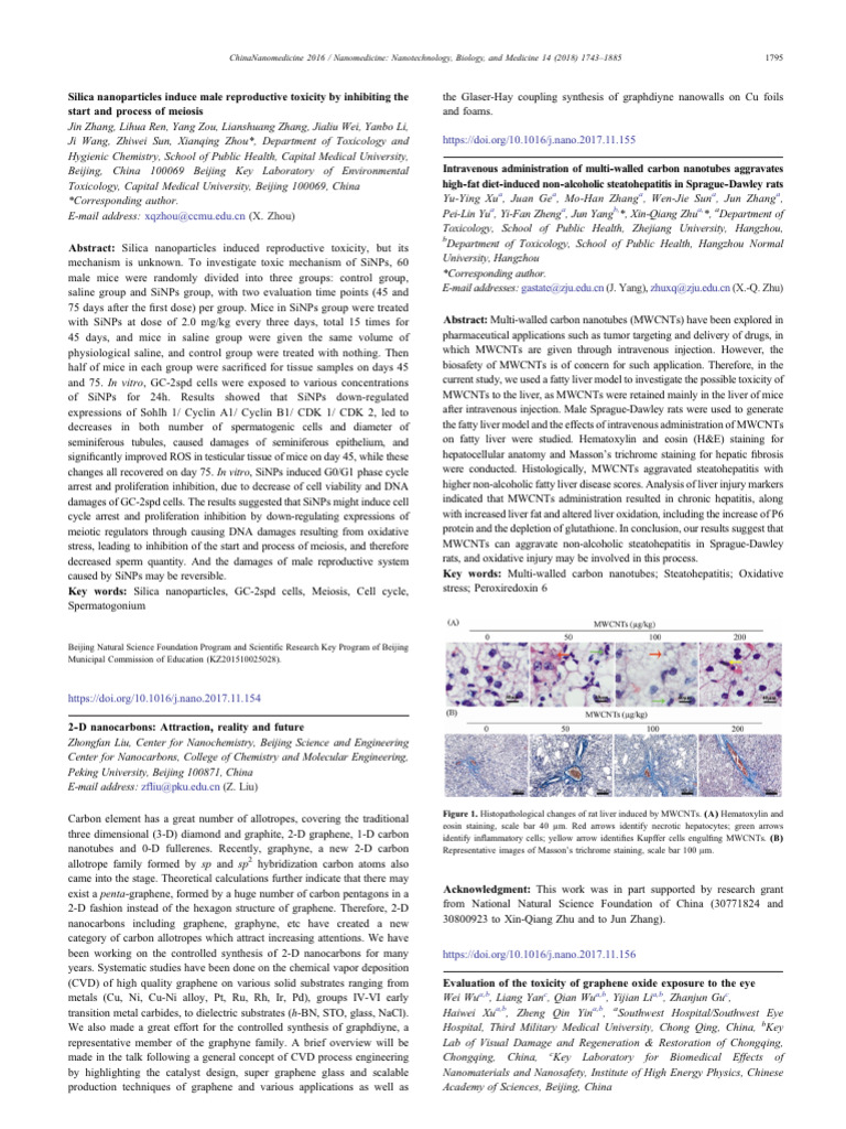 Evaluation of The Toxicity of Graphene Oxide Exposure To The Eye | PDF ...