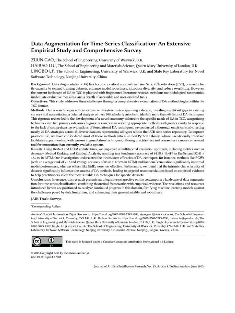 Data Augmentation For Time-Series Classification - An Extensive ...