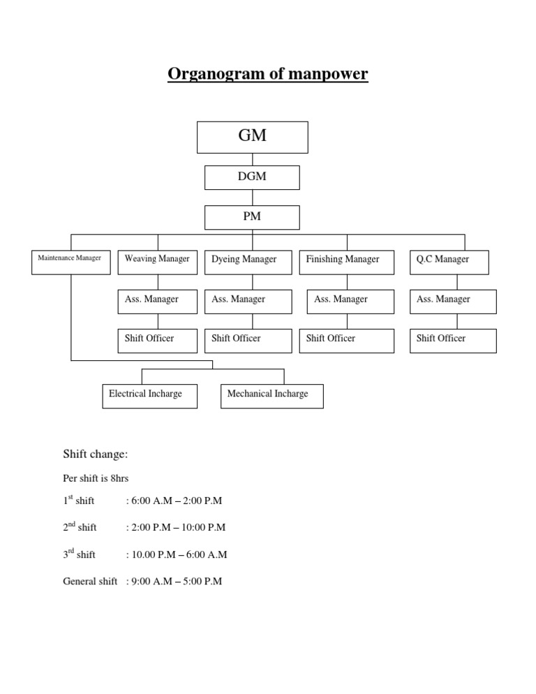 Manpower Organizational Chart | PDF | Science & Mathematics