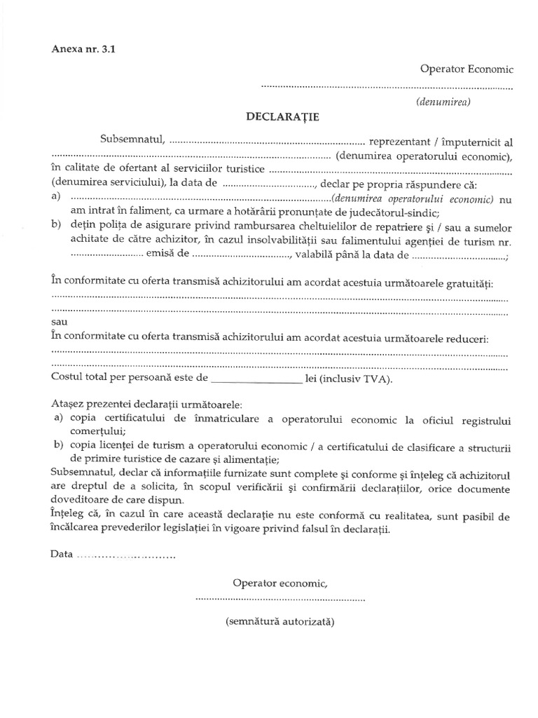 Model Declaratie Agent | PDF