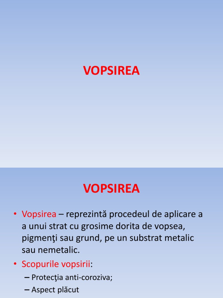 Vopsirea | PDF