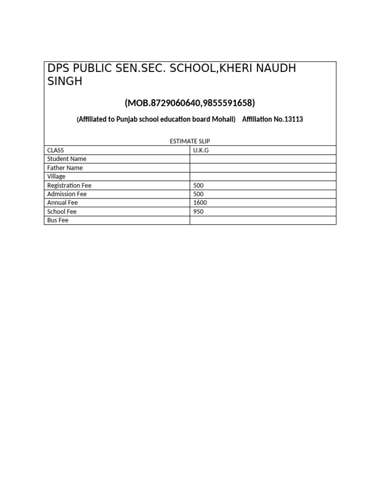 Dps Public Sen - Sec. School, Kheri Naudh Singh: Affiliated To Punjab ...