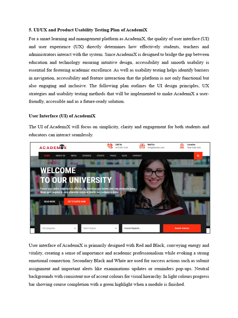 UI - UX and Product Usability Testing Plan of AcademiX - Gihan ...