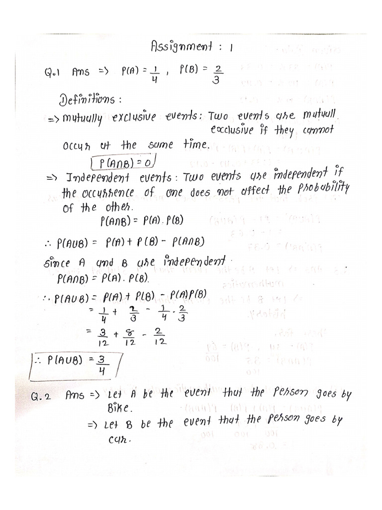 PAS Assignment 1 | PDF