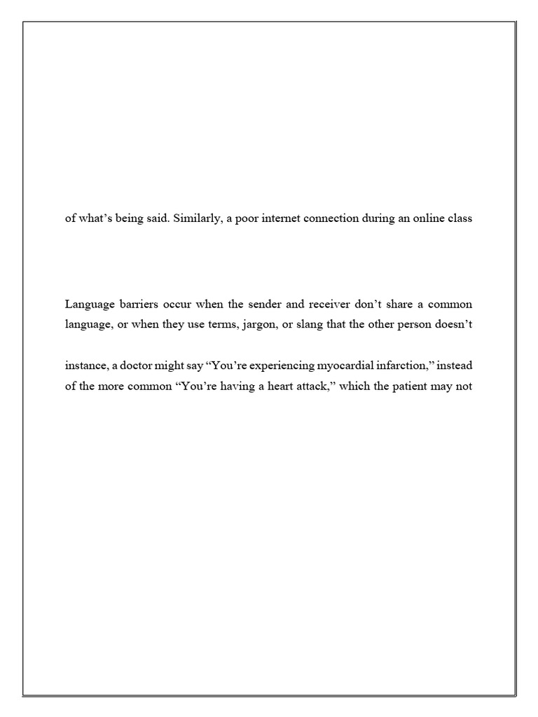 Types of Communication Barriers Explained | PDF | Communication | Anxiety