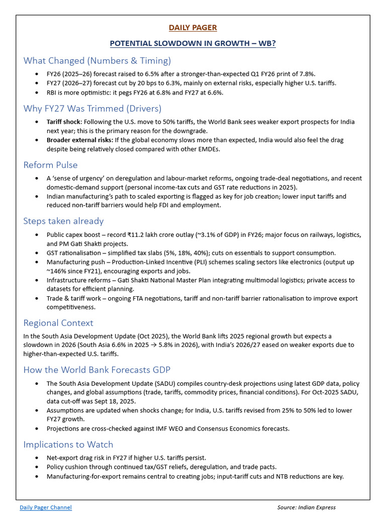Potential Growth Slowdown | PDF | Tariff | Exports