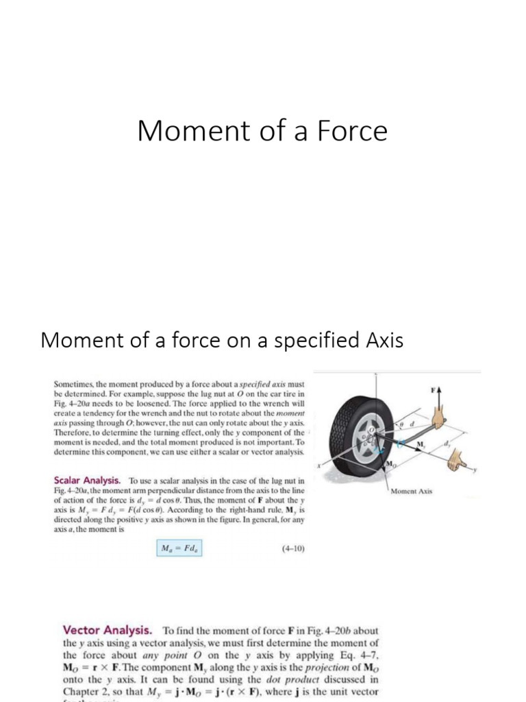 Moments of Forces About Axes | PDF