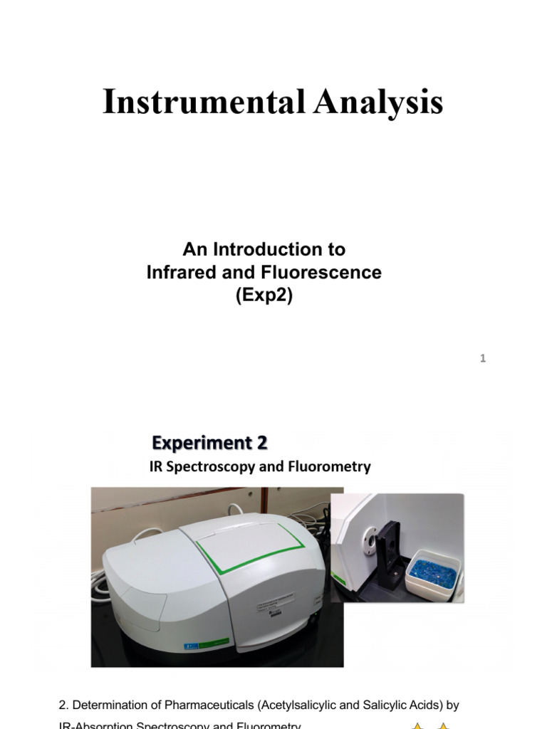 Lecture 6 Introduction To IRFluorescence (Exp2) 2025 | PDF | Infrared Spectroscopy ...