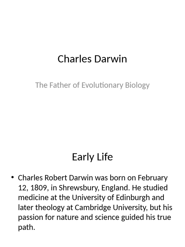 Charles Darwin Presentation | PDF